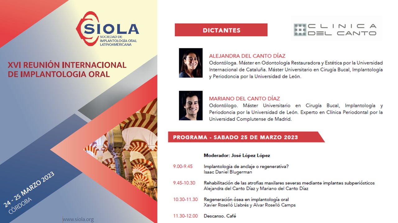 XVI Reunión Internacional de Implantología Oral - Del Canto Formación